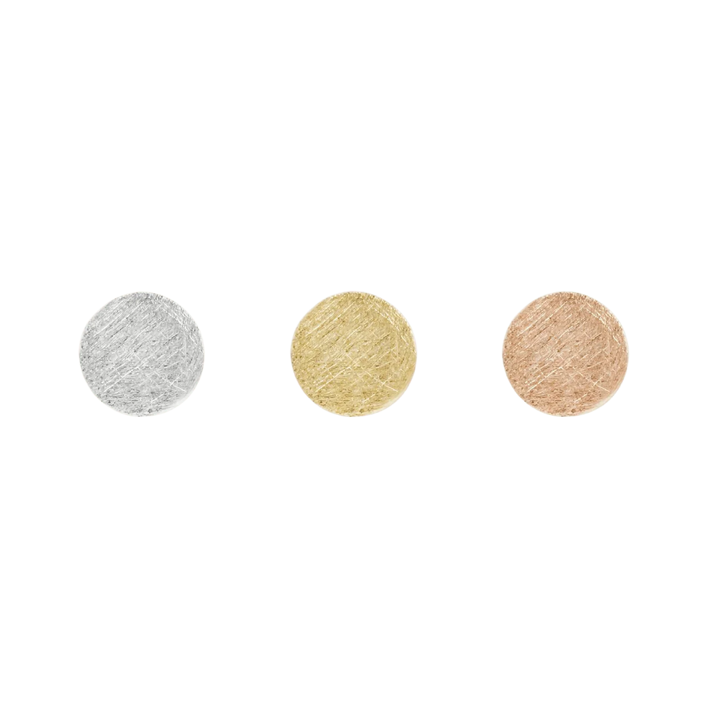 Textured Disk – 14K Gold Minimalist Threadless End | Piercing-Zone