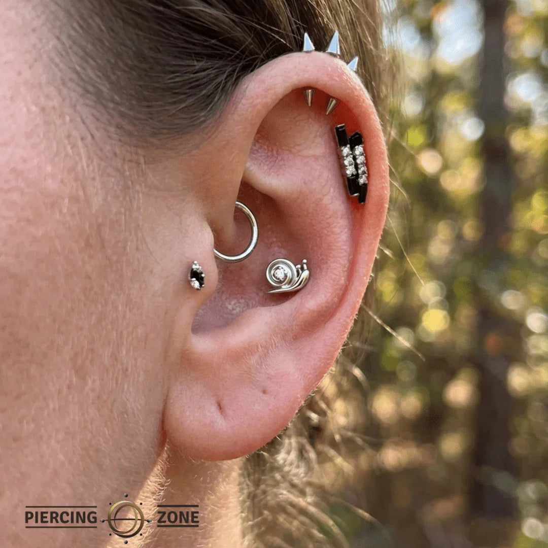 Snail – 14K/18K Gold Threadless End | Piercing-Zone